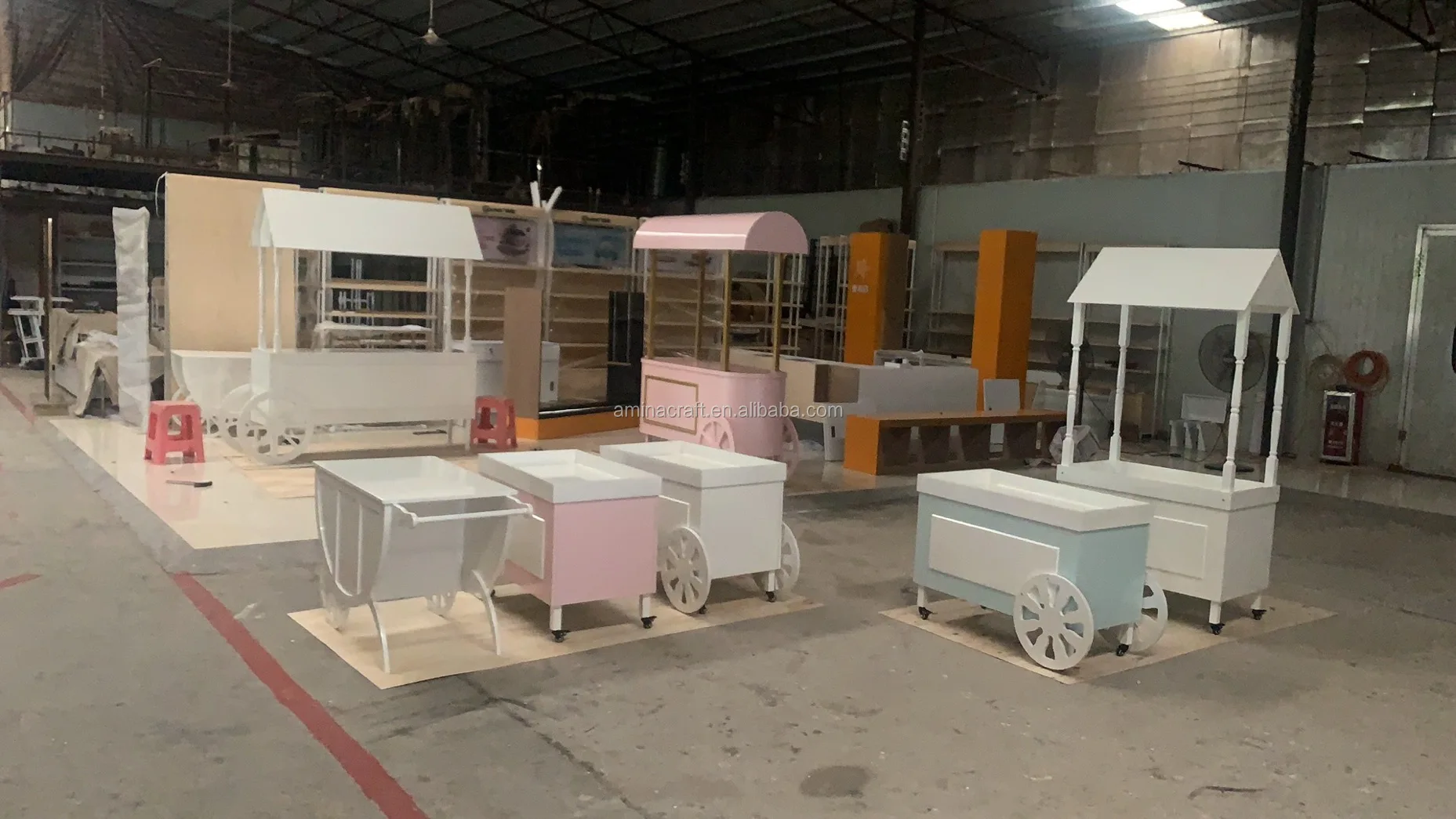 Custom Wooden Candy Sweet Cart by Amina Craft for Weddings