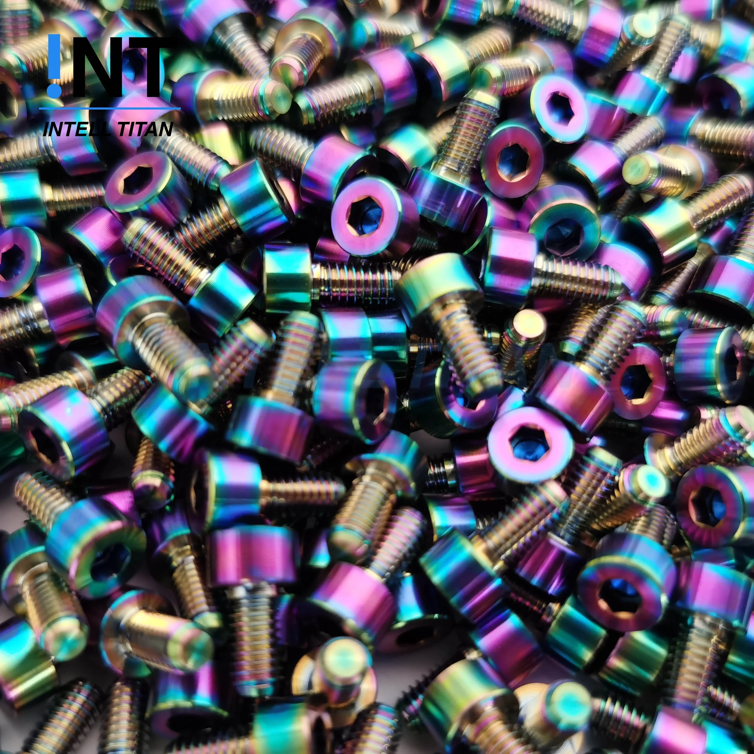 Titanium DIN912 M4*8 PVD Rainbow Color Bolts - Stworks