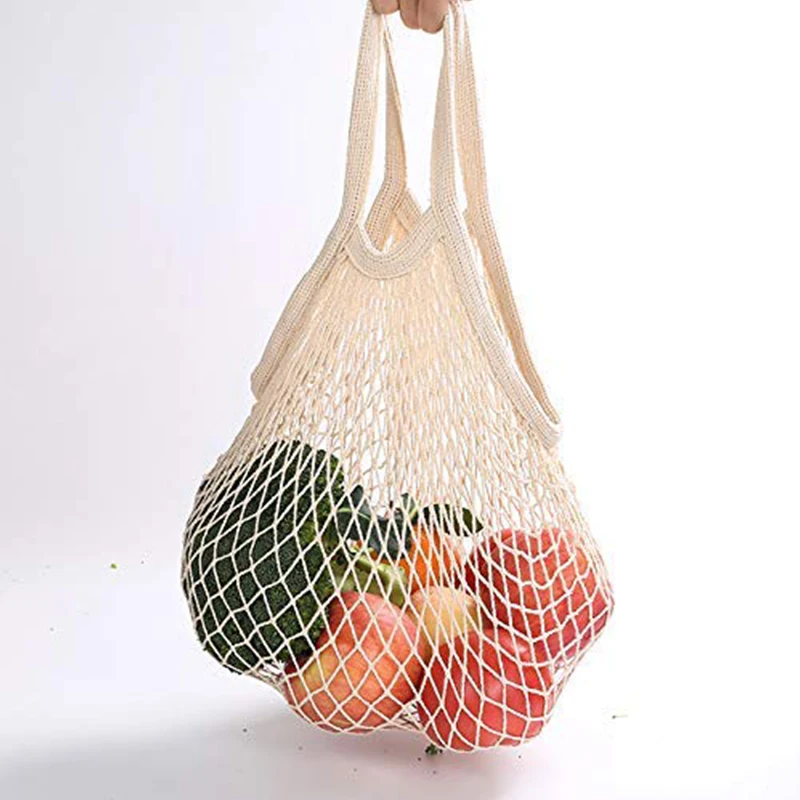 Cheap Cotton Reusable Grocery Bags Net String Shopping Bag Produce Bags ...