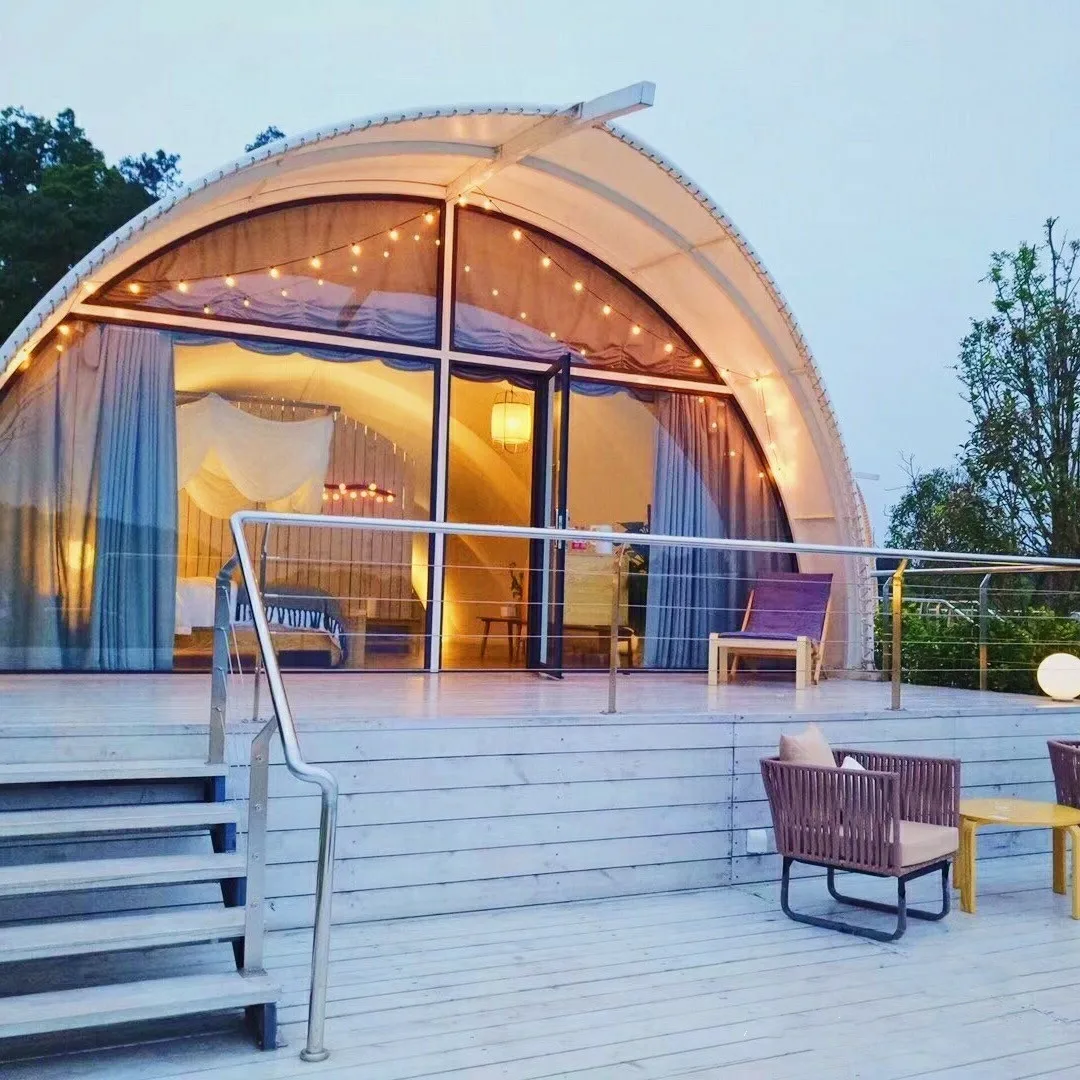 Outdoor Luxury Shell Shape Camping Glamping Hotel Resort Tent