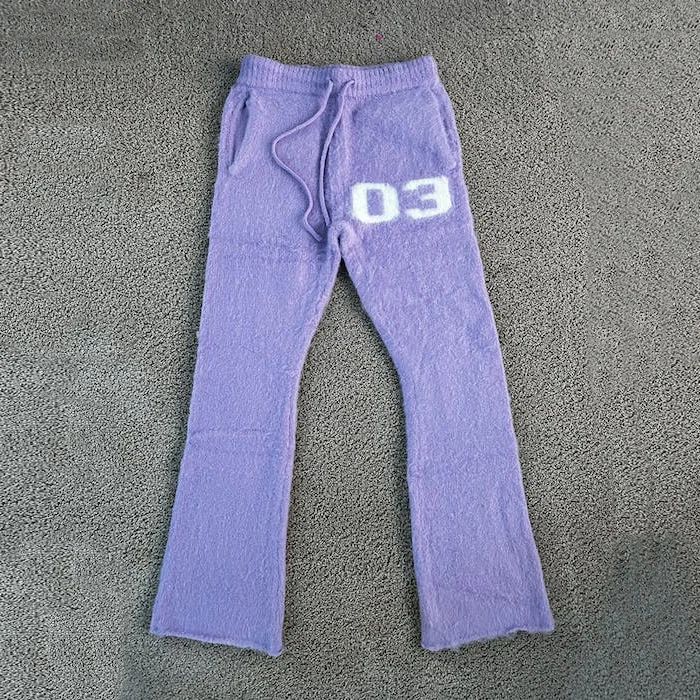 Wholesale Oem Flare Sweatpants Trousers Fuzzy Pants For Men Custom ...