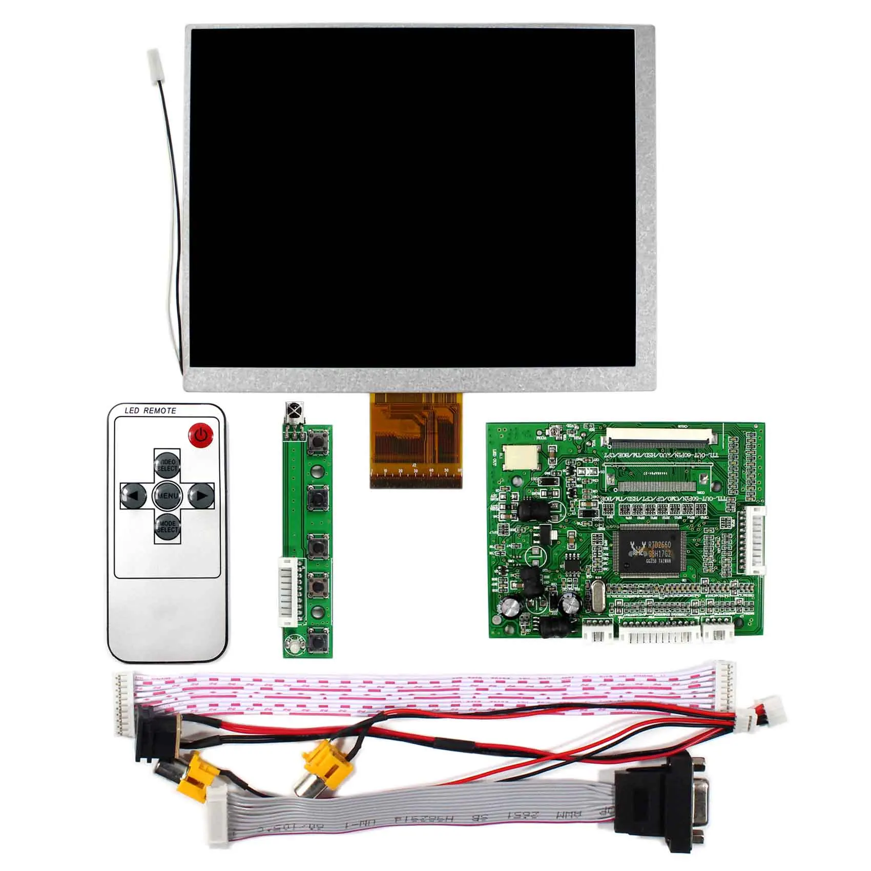 Lcd Controller Board With Reversing Vga 2av Input 7inch 800x600 Tft Lcd ...