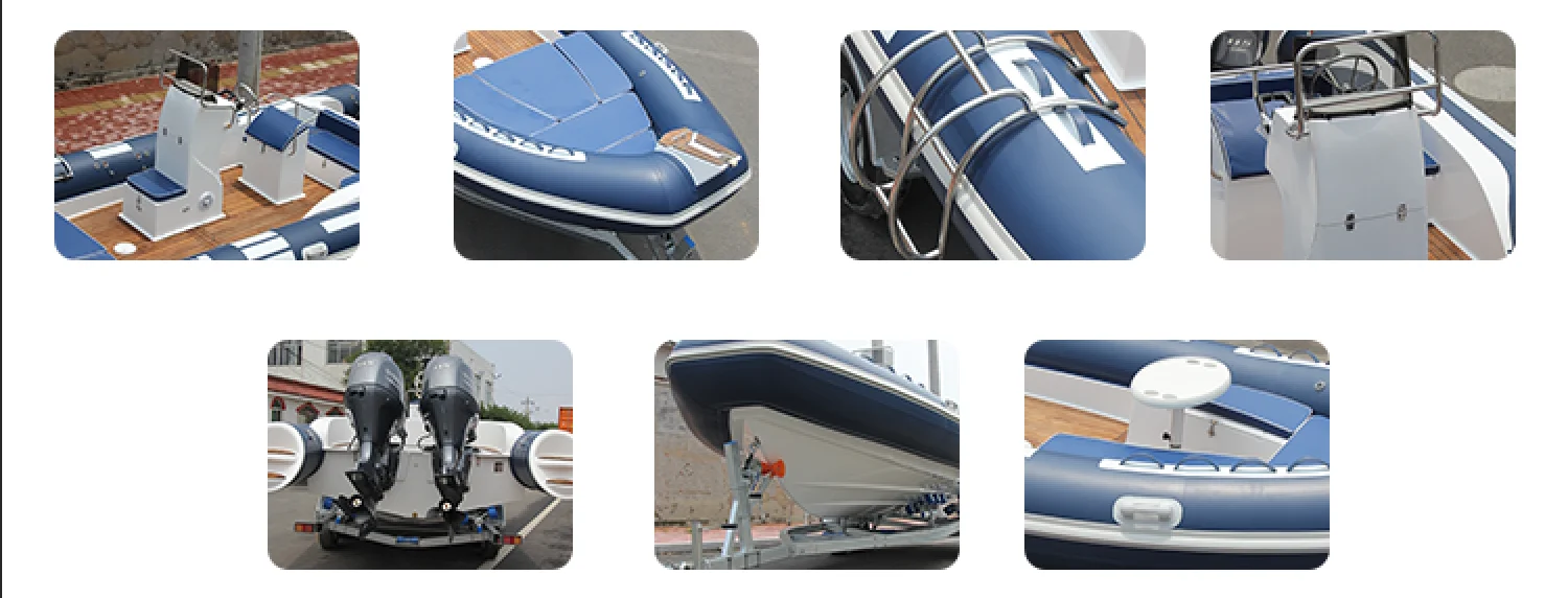 25ft China RIB 760 Fiberglass Hull - Luxurious Inflatable Boat