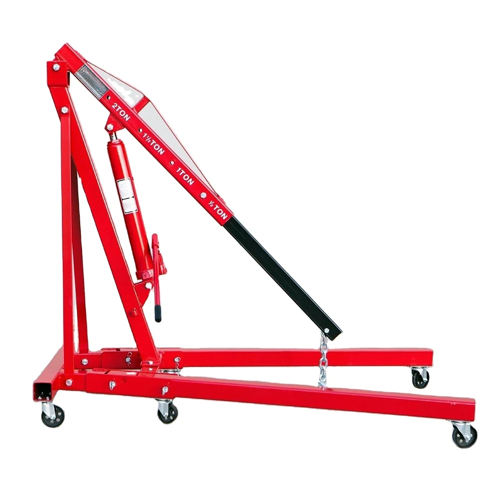 2 Ton Hydraulic Folding Engine Crane Stand Hoist Lift Jack 2t Crane ...
