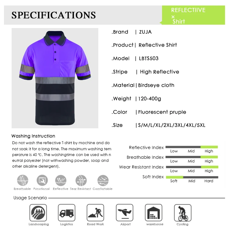 Wholesale Safety Reflective Polo Shirts for Men's Workwear