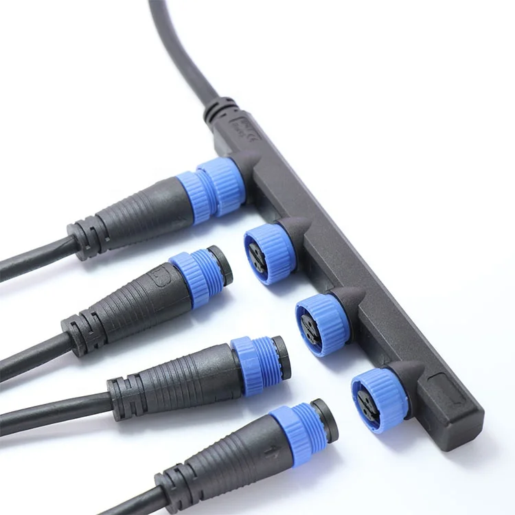 M15 Cable 2 Pin Waterproof Connector Ip68 Outdoor Low Voltage Cable ...