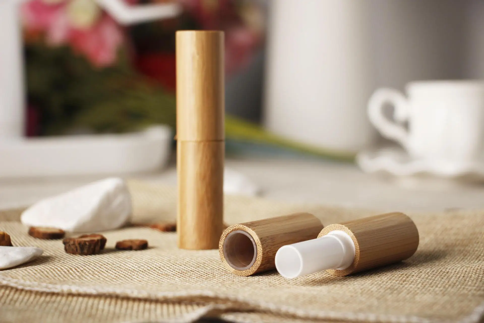 2020 Newest Bamboo Lip Balm Container Empty Tube Eco Friendly Material ...