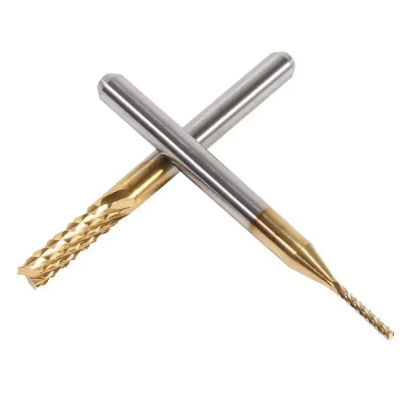Solid 3.175mm Milling Cutter Tungsten Carbide Corn Teeth PCB End Mill ...