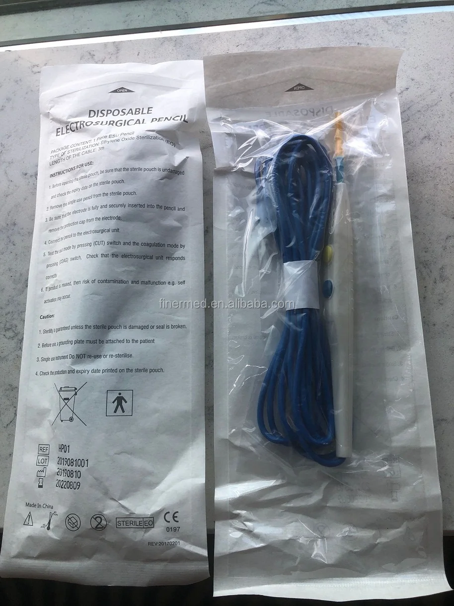 Medical Disposable Hand Switch Electrosurgical Pencil - Buy ...