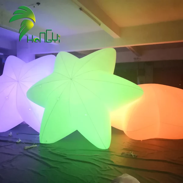 Hongyi Inflatables Custom Inflatable Star Shape Inflatable Led Balloon ...