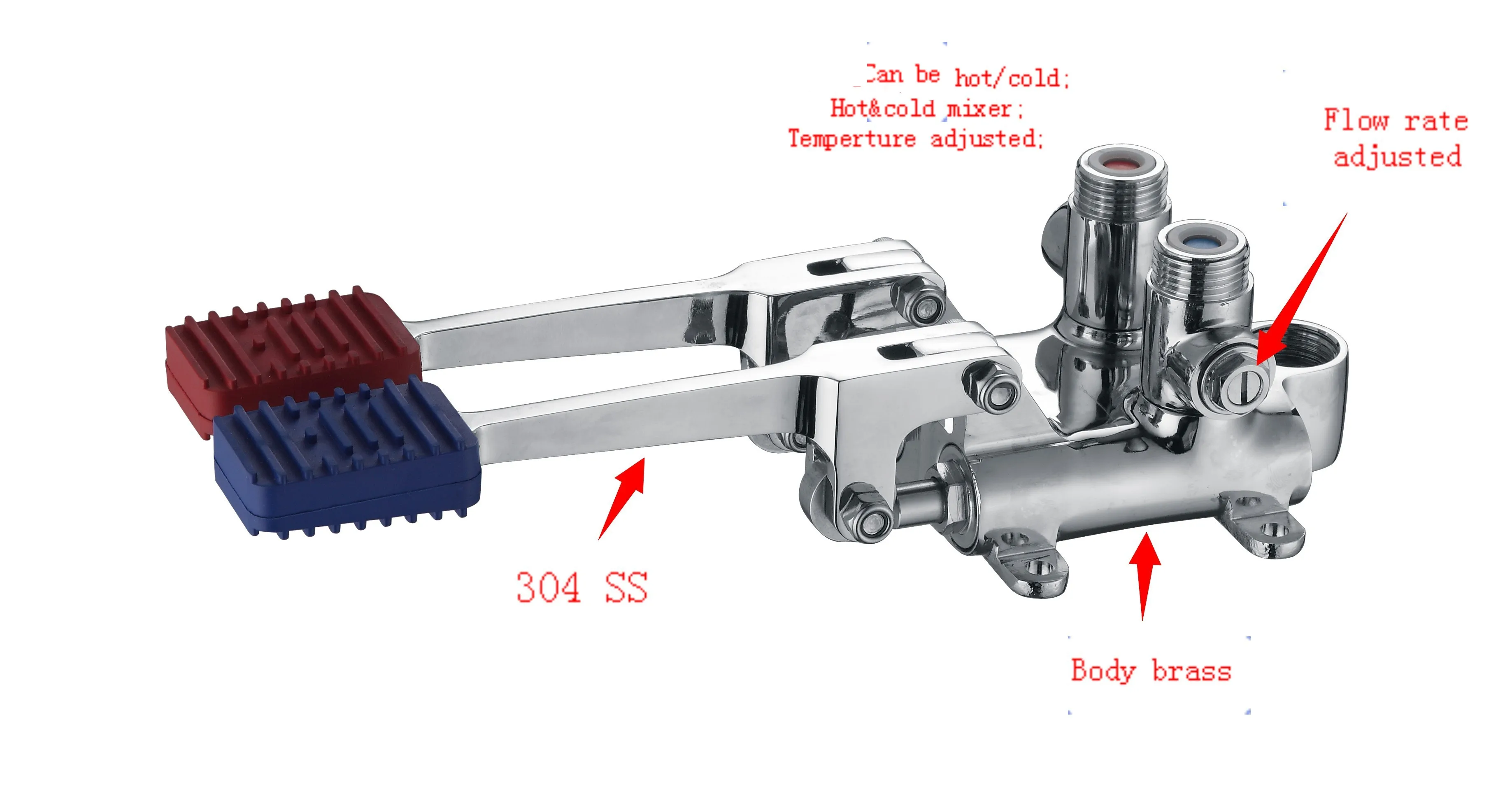 Brass Pedal Foot Step Faucet Valve - Durable & Stylish