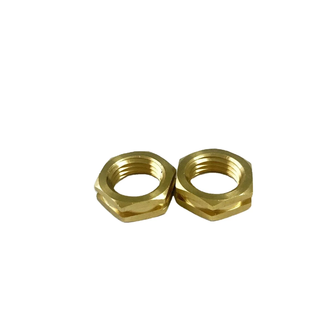 Din439-2 M4 Hexagon Thin Brass Nut With Chamfer H62 Finish Polished ...