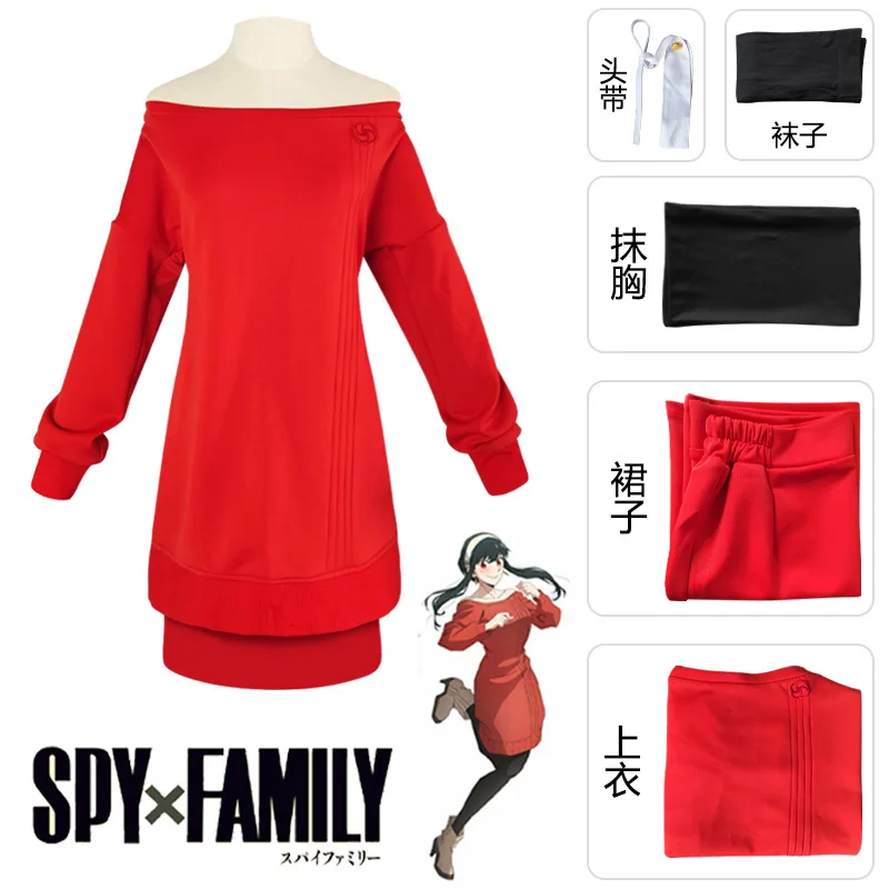 SPY X FAMILY Yor Forger Anime Dress Everyday Women's Cosplay Clothing ...
