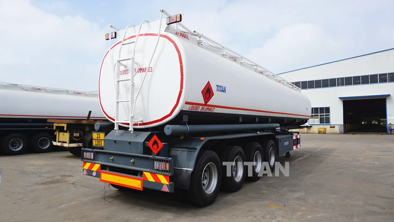54000 L 4 Axle Stainless Steel Diesel Fuel Tanker Trailer