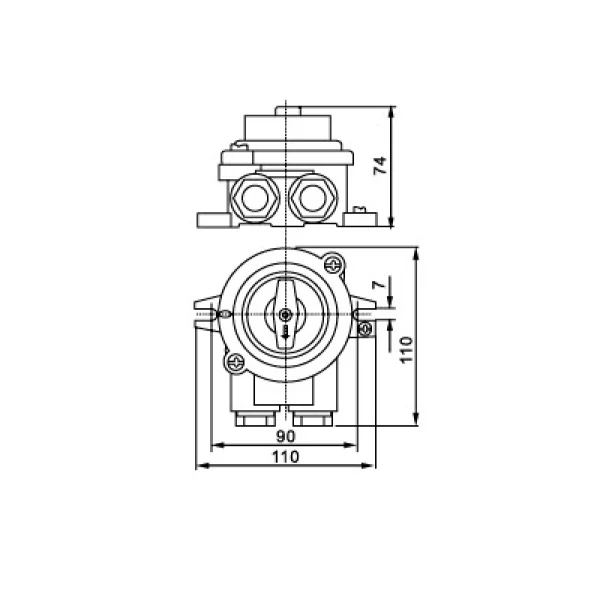 16A/10A Waterproof HNA Brass Switch for Boat HH202-3
