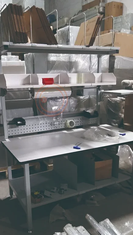 Carton Box Packing Station/pack Station With Gravity Roller Line - Buy ...