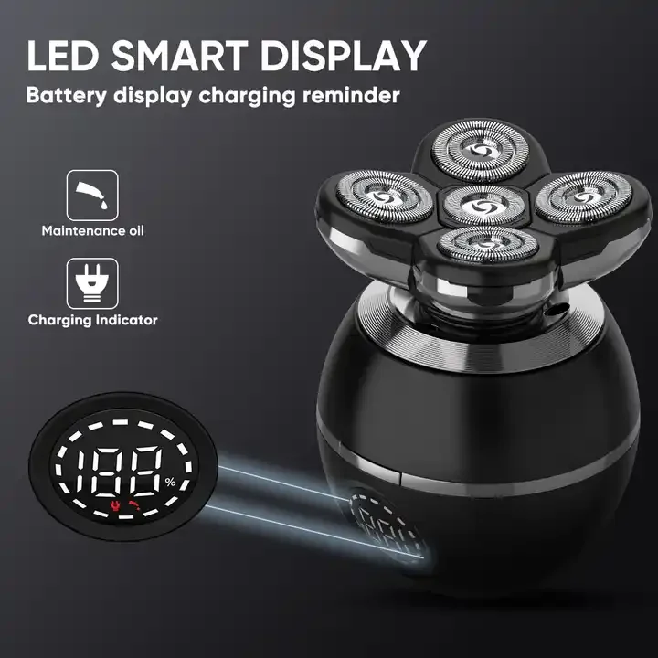 7 in 1 Head Shaver - Efficient Electric Rechargeable Razor