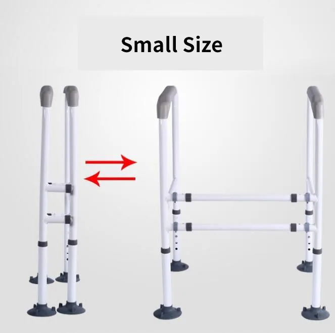 Commode Rail Toilet Safety - Durable & Adjustable Grab Bars