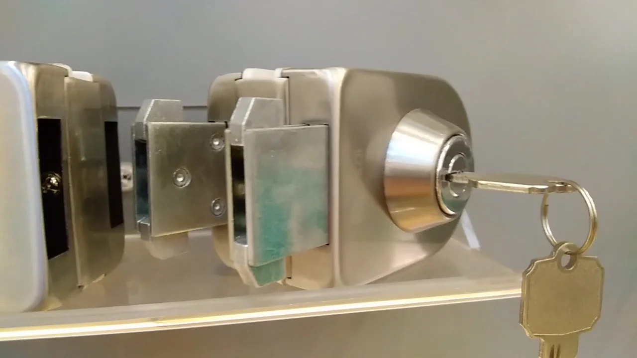 Sus 304 Double Side Open Commercial Sliding Glass Round Door Lock - Buy ...