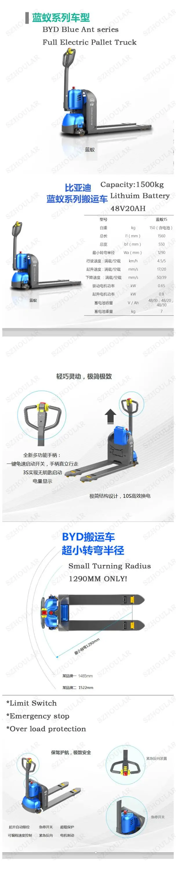 BYD Electric Pallet Truck - High Efficiency & Online Support