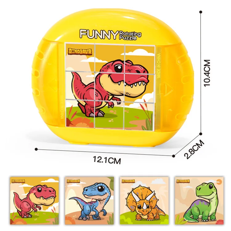 3d Rotating Puzzles Cartoon Animals Kids Cognitive Jigsaw Puzzle Toys ...