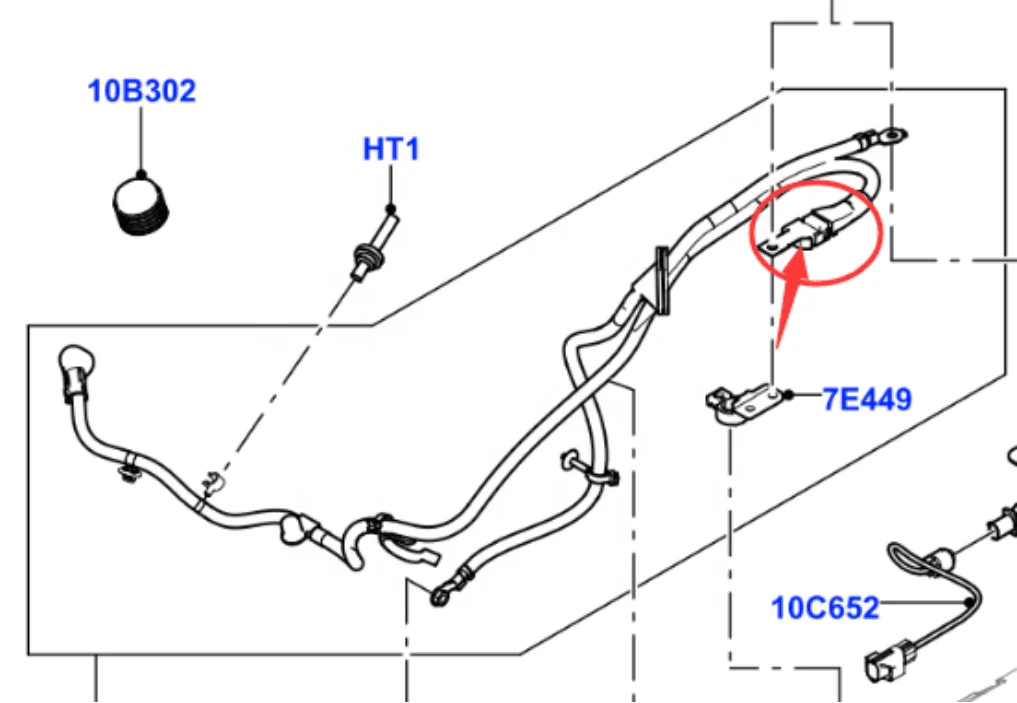 Wholesale Battery Positive Buckle for Land Rover Evoque