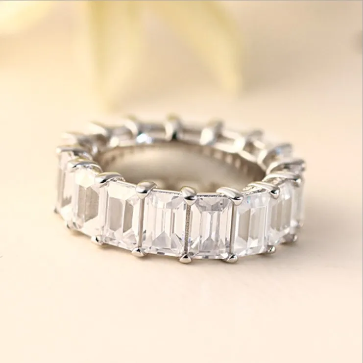 Elegance and Luxury - 925 Sterling Silver Eternity Ring