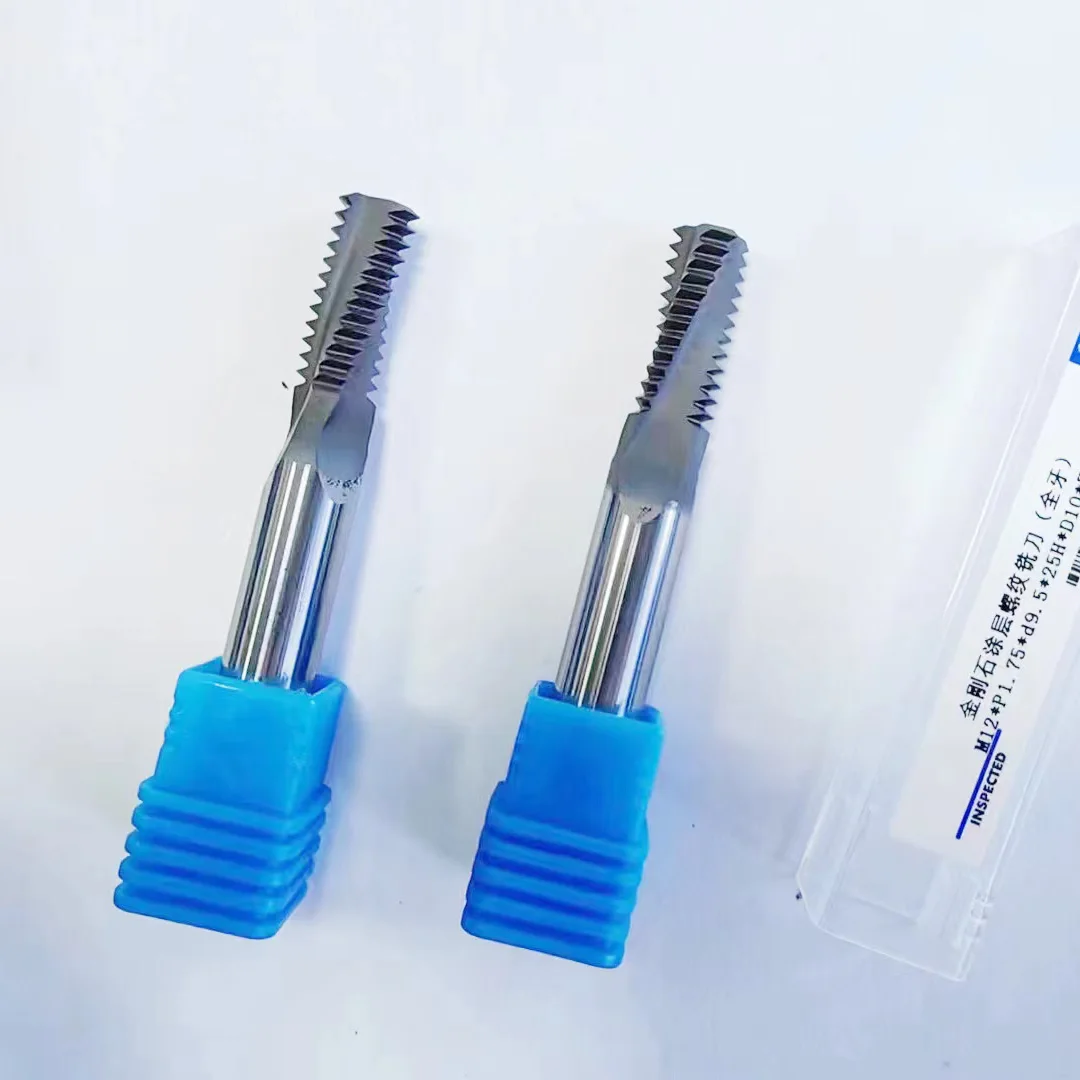 Diamond Coated Thread Milling Cutter For Machining Graphite Internal ...