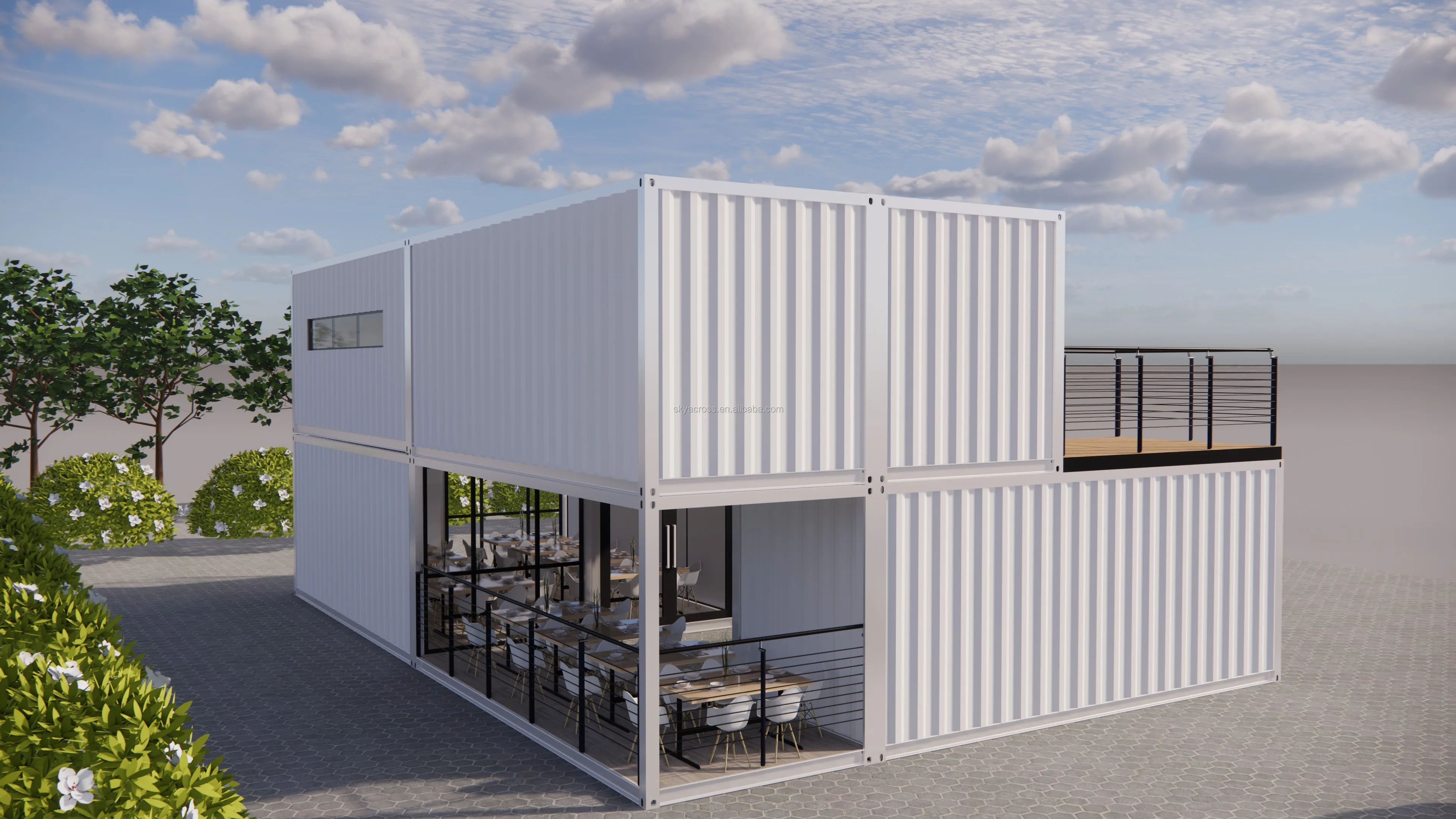Two-story Pop-up Container Coffee Restaurant Bar Cafe Kiosk