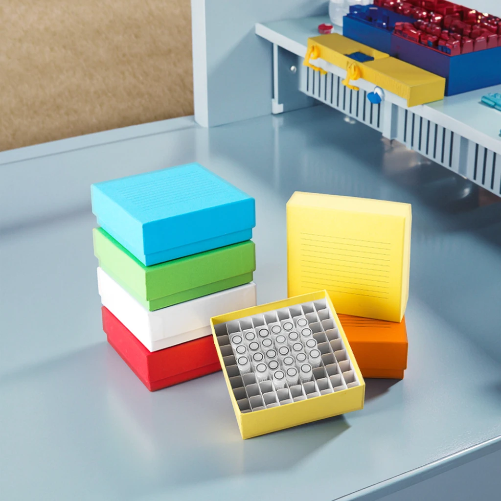 Lab Supplies Hinged Lid Cardboard CryoBox Freezer Box for Cryogenic ...