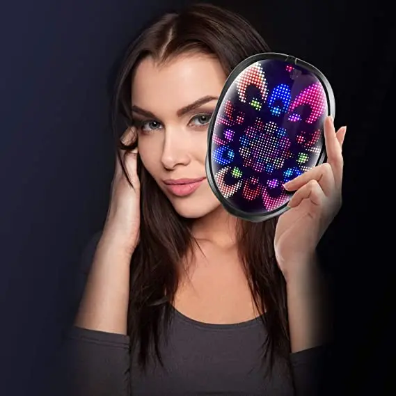 Led Face Transforming Mask,Led Masks With Bt Programmable,For Costumes ...