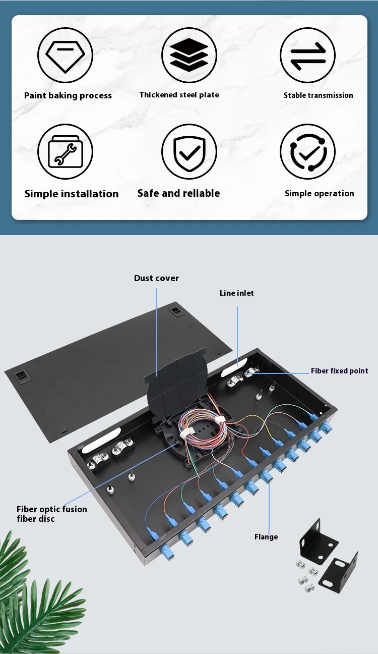 Factory 19inch 12-Port Single-Mode Single-Core Fully Equipped Rack Type ...