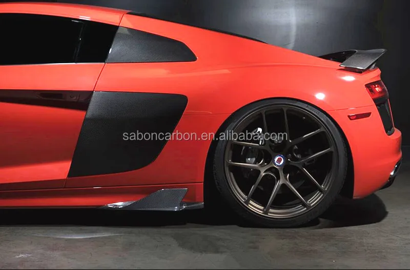 2017+ R8 4s Side Skirts Blade Splitter Crp Style Carbon Fiber Side ...