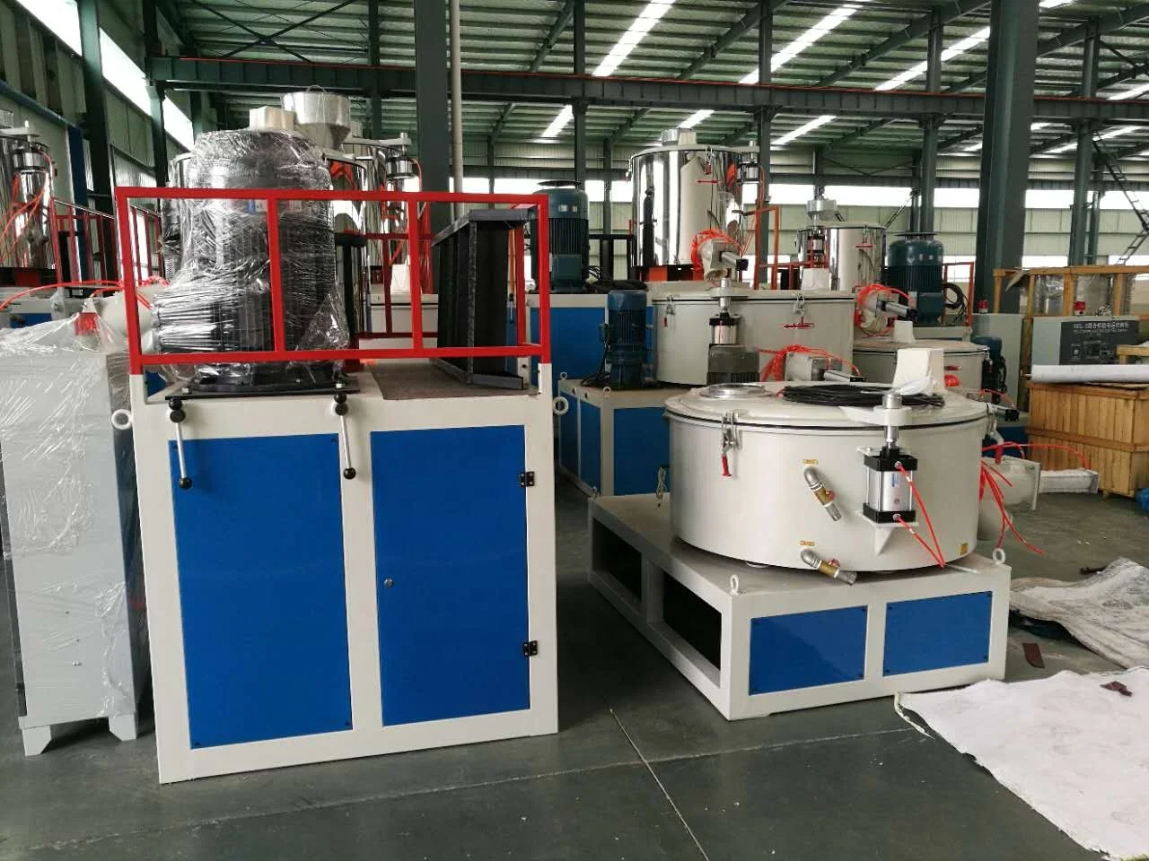 Vertical Plastic PVC Powder Mixing Machine / High Speed PVC Hot and ...