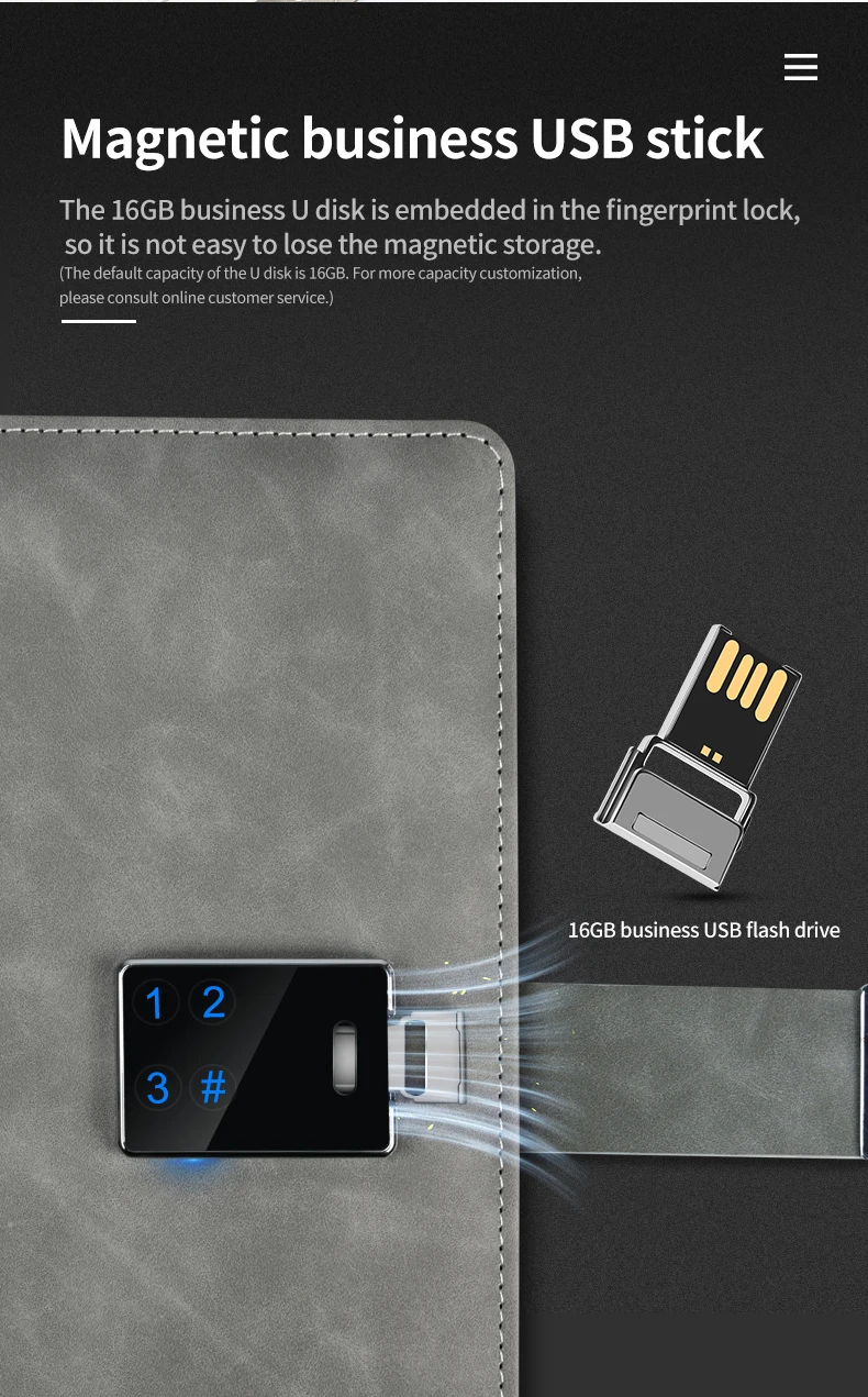 Smart Writing Set with Passcode Digital Lock & Wireless Charger
