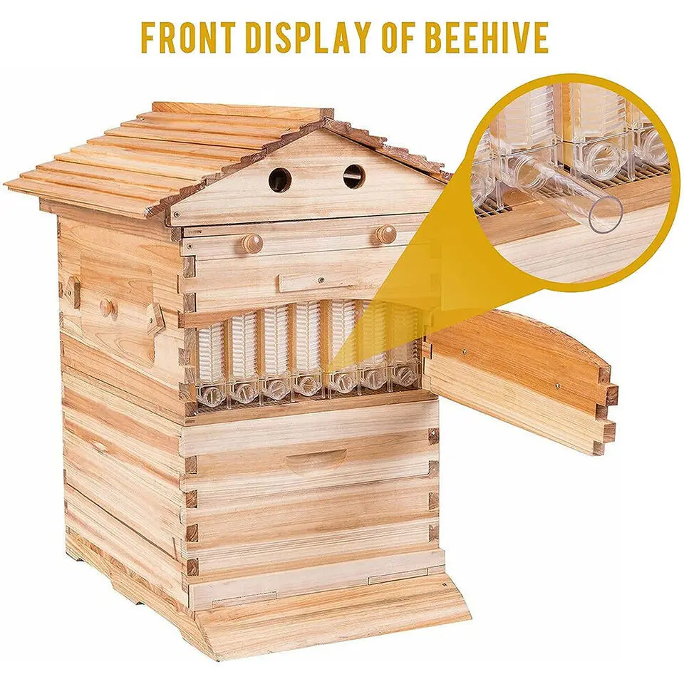 Beehive Automatic Flowing Bee Hives Boxes Kit Food Grade Beekeeping ...