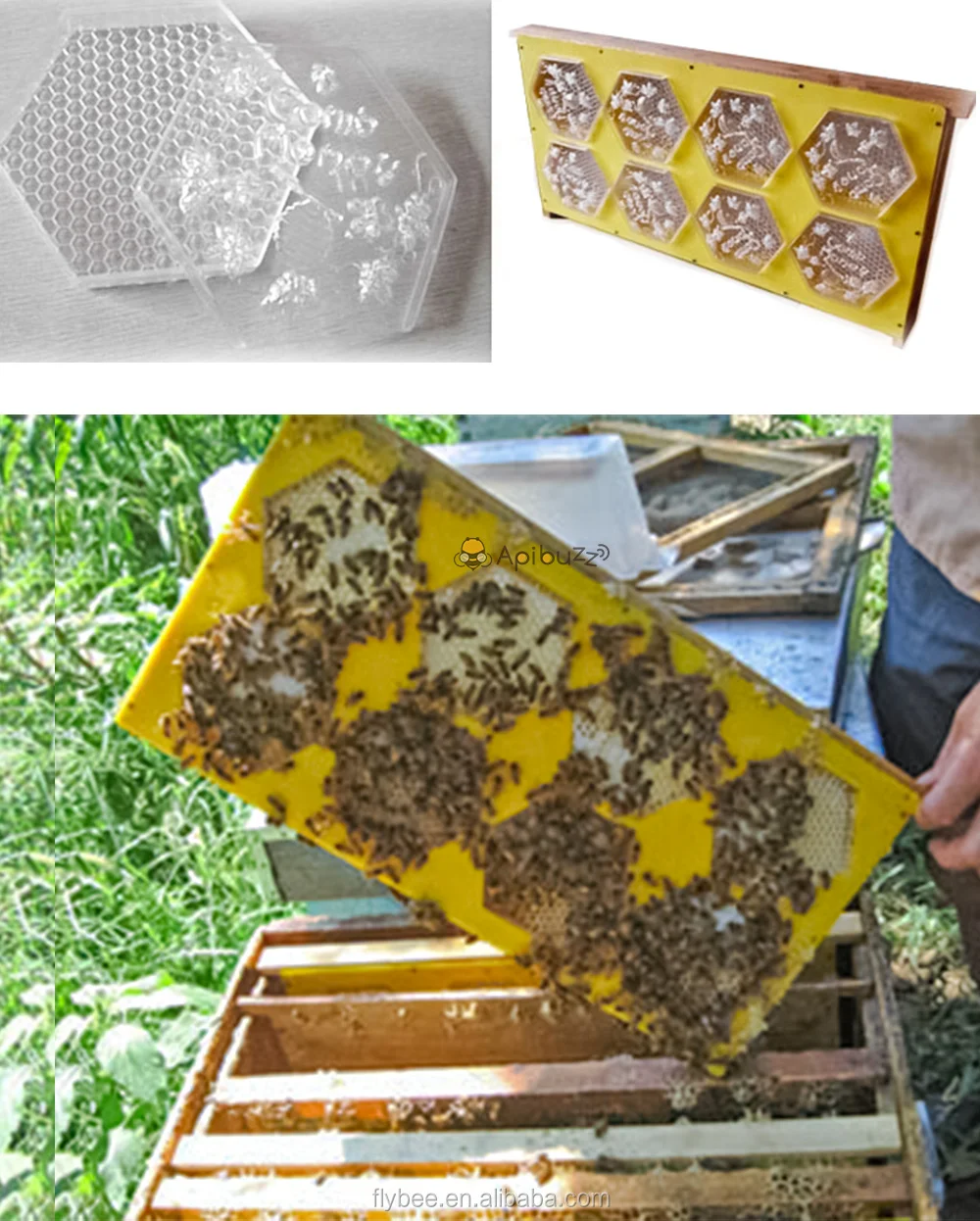 Hexagon Shaped Plastic Comb Honey Cassettes Honeycomb Box Making ...