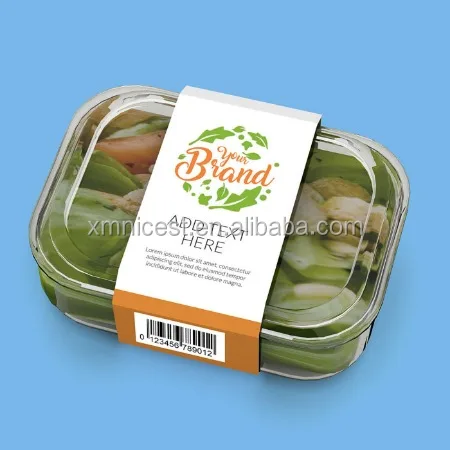 Custom Printed Recycled Paper Cardboard Wrap Around Label Ready To Eat ...