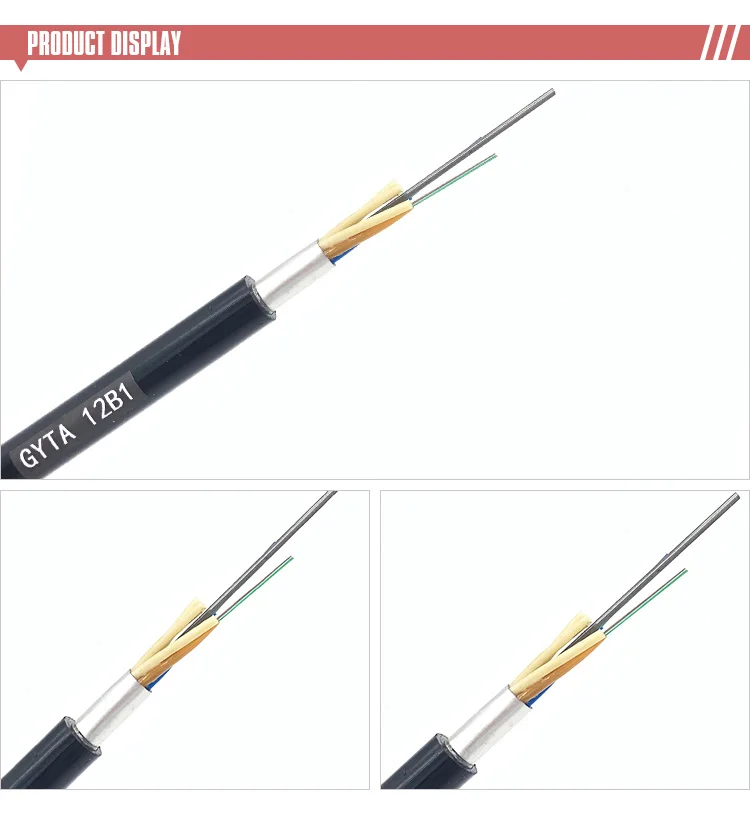 Gyta53 Direct Buried Outdoor Armoured 12 Core Fiber Optic Cable