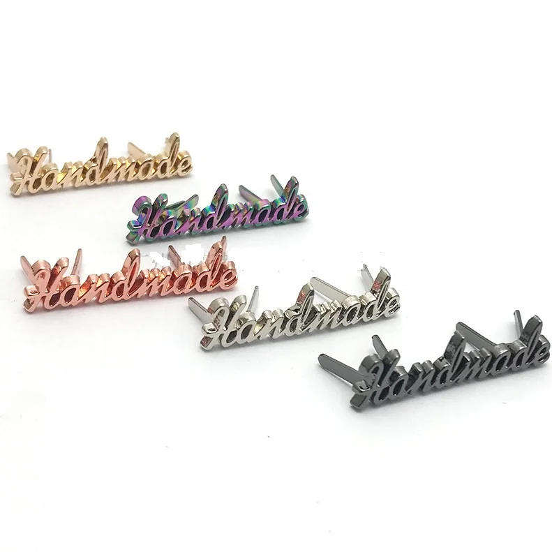 35/40mm Handmade Letters Metal Bag Label Handcraft Decorative Tags For ...