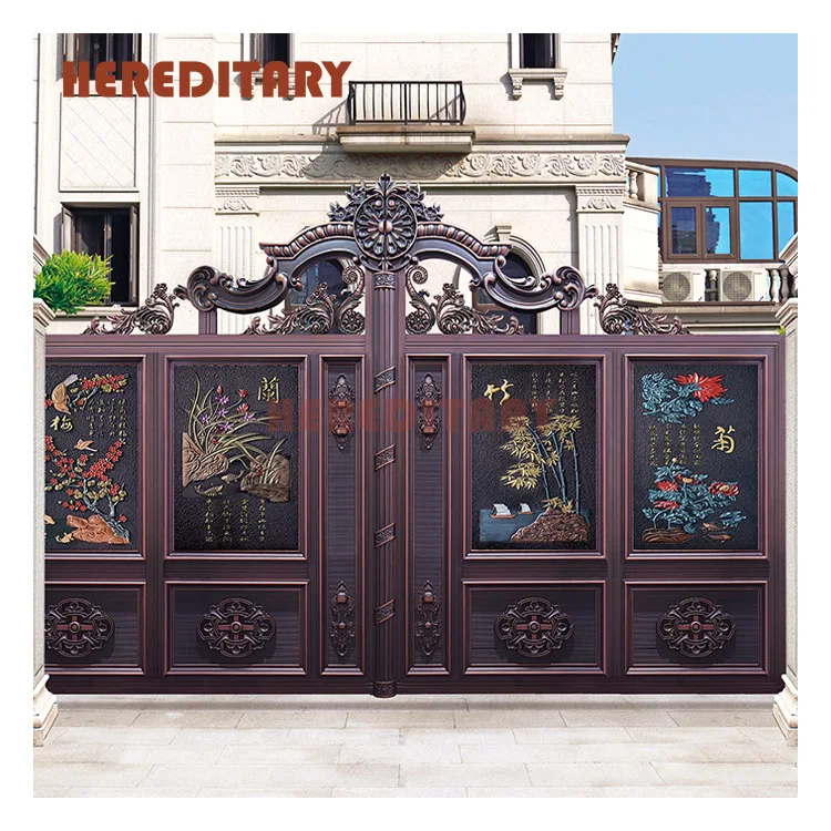 Iron Fancy House Garden Gate Boundary Wall Auto Door Design - Buy ...