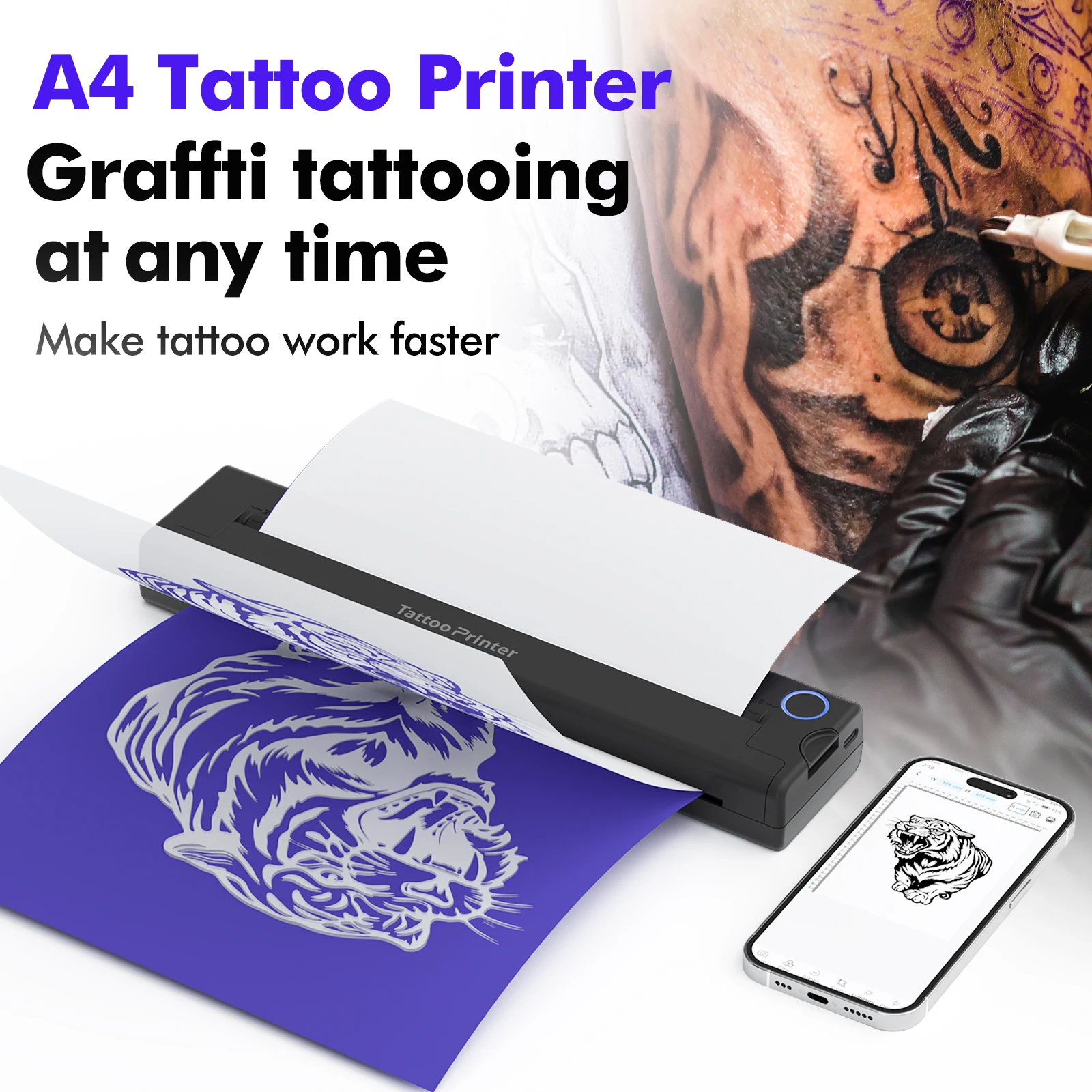 Graffiti Tattoo at Any Time Handheld Portable Tattoo Thermal Transfer ...
