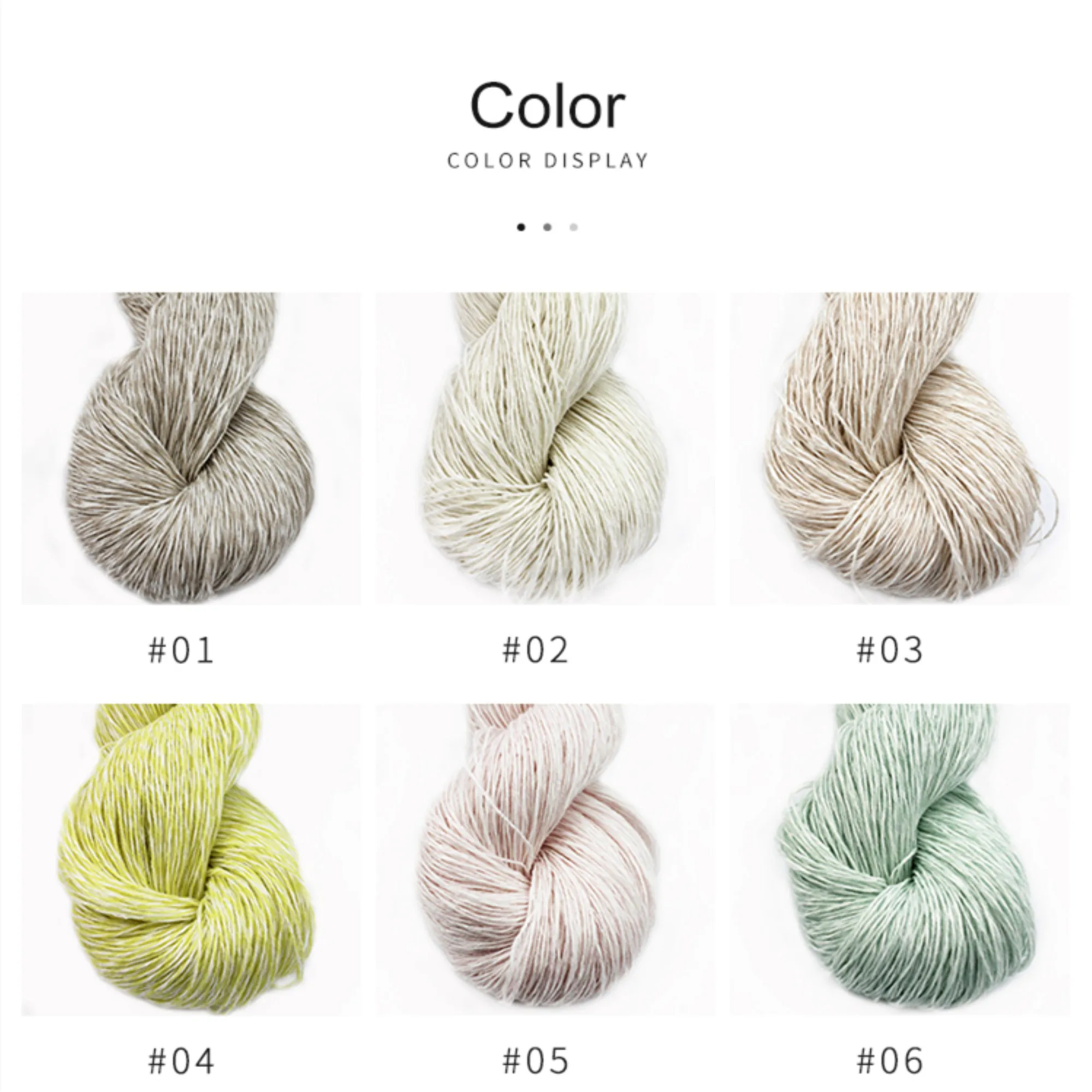 1*50g Hank Linen Cashmere Blend Natural Fiber Hand Knitting Colored ...