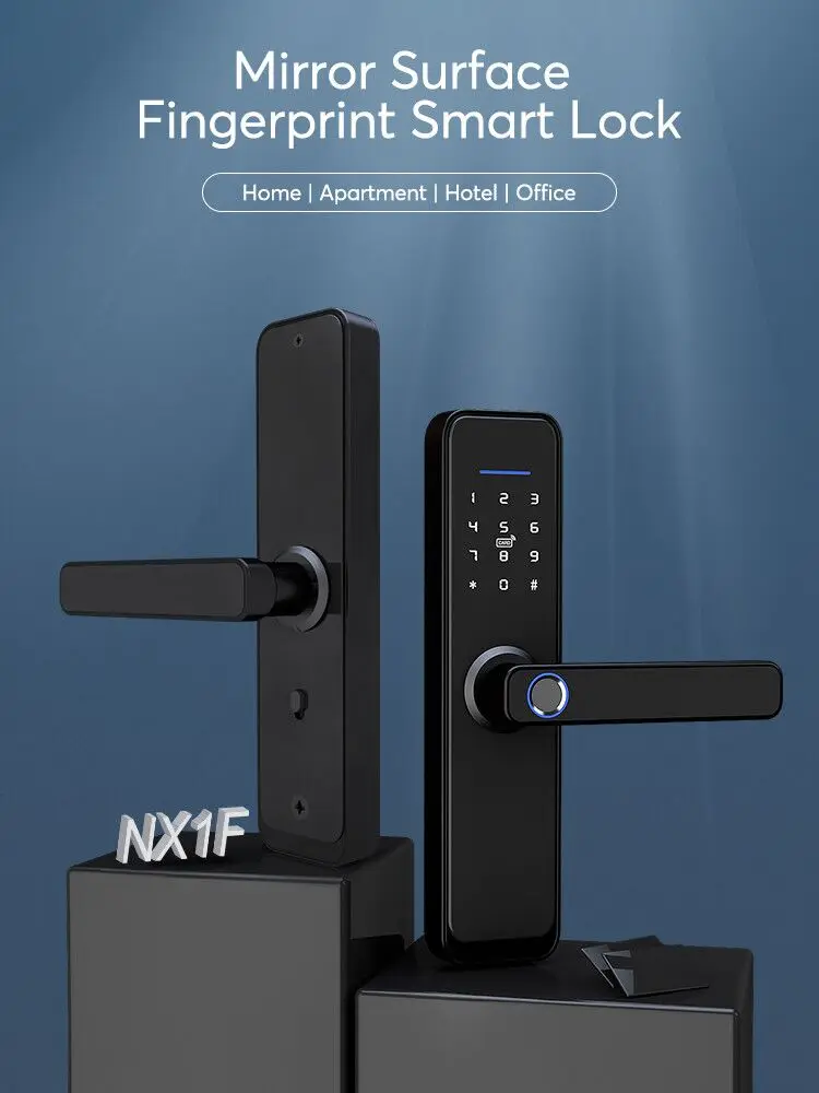 Tuya WiFi App Smart Door Lock Biometric lock fingerprint door handle ...