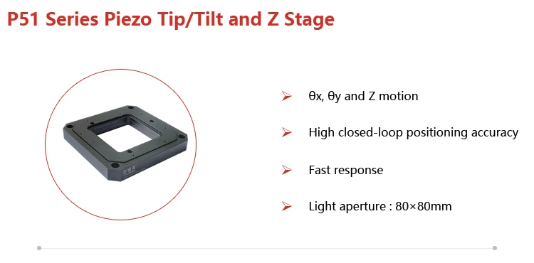 Tip/tilt &z Piezo Flexure Platform Large Aperture 80*80mm For Laser ...
