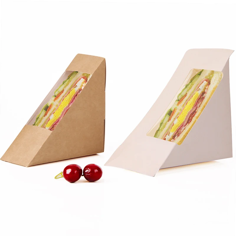 Wholesale Sandwich Packing Kraft White Paper Lunch Box Custom Food ...