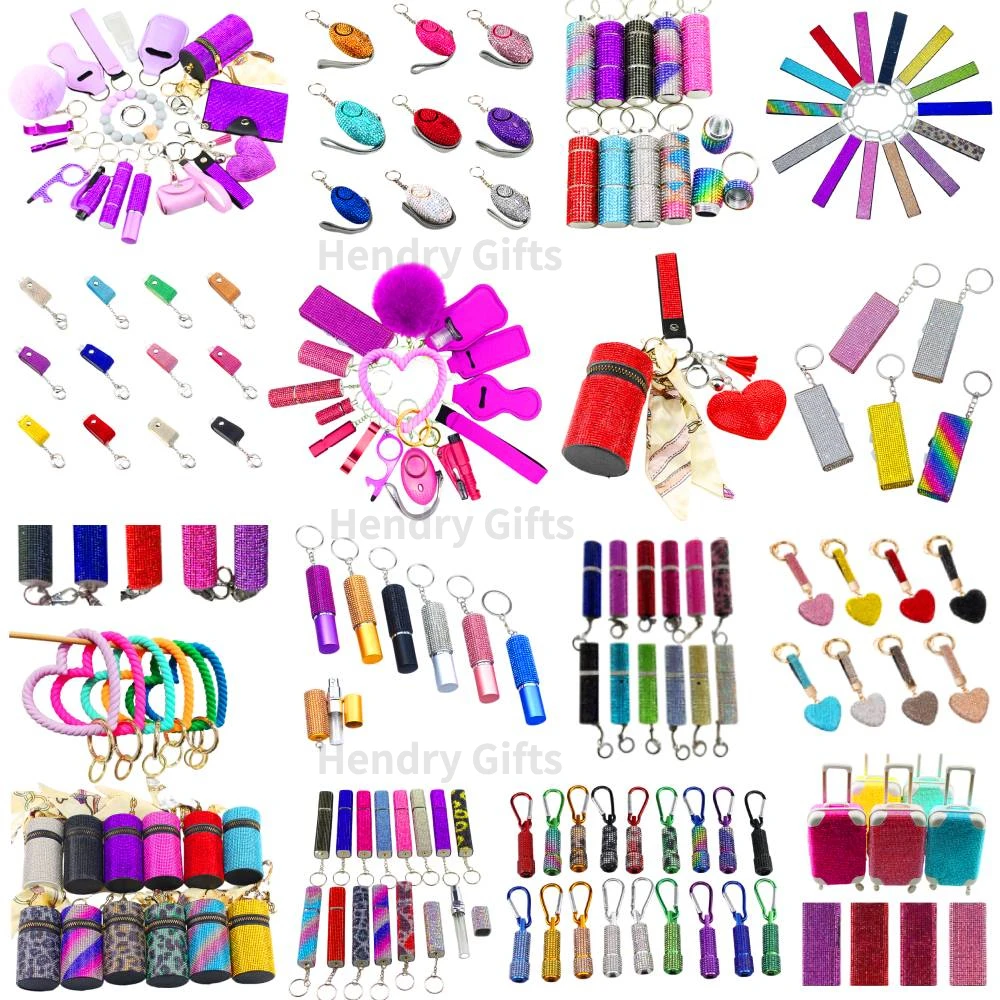 Rhinestone Self Defense Emergency Protection Key Chain Accessories Bulk ...