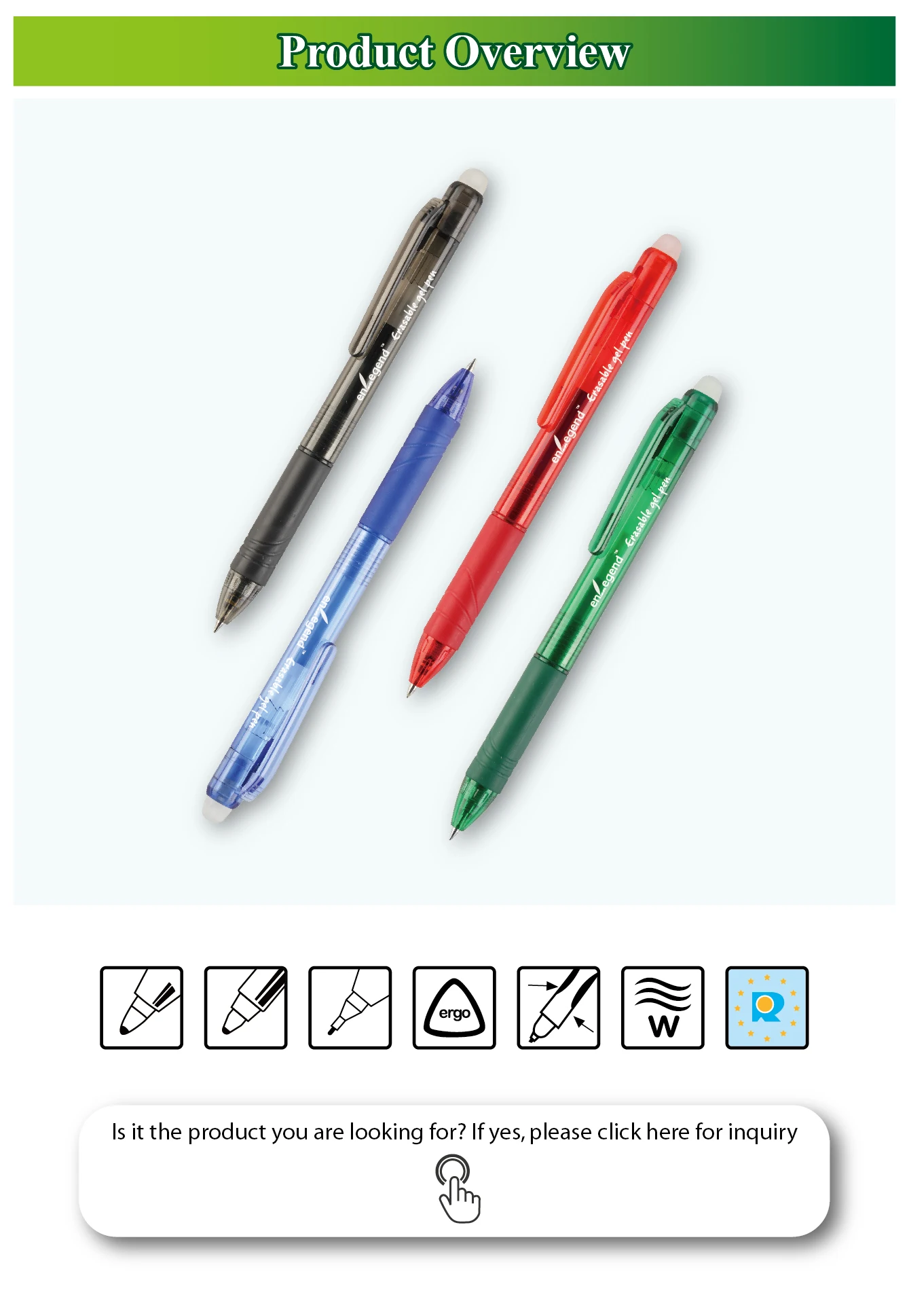 New Design Smooth Writing Retractable Click Erasable Ink Gel Pen With ...