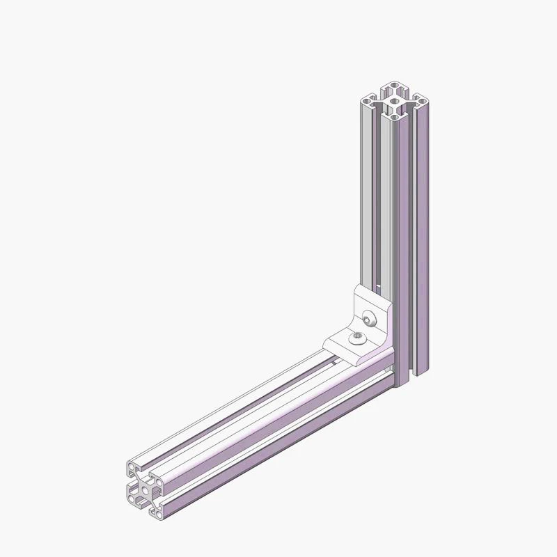 2 Hole Aluminium L Shape Bracket Slotted Angle Bracket For Aluminium ...