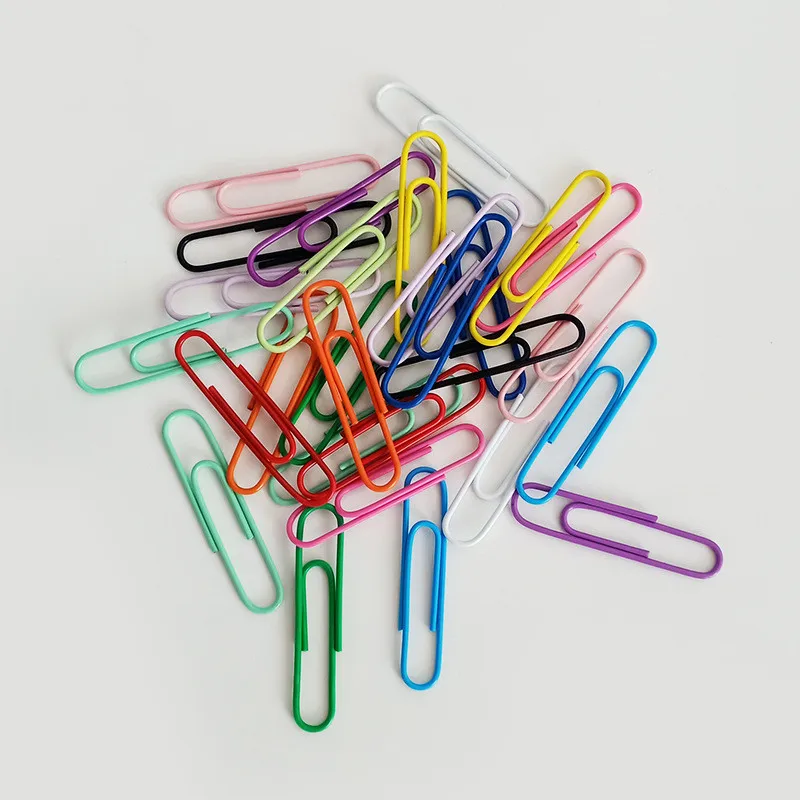 High Quality Office Stationery Colorful 50 Mm Size Paper Clips 100 Pcs Color Box Metal Color high-quality-office-stationery-colorful-50-mm-size-paper-clips-100-pcs-color-box-metal-color